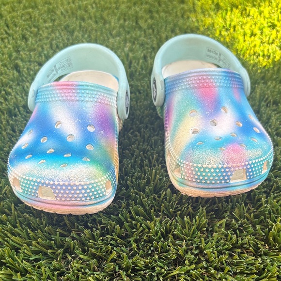 CROCS | Shoes | Crocs Kids Water Shoes Rainbow Splash | Poshmark